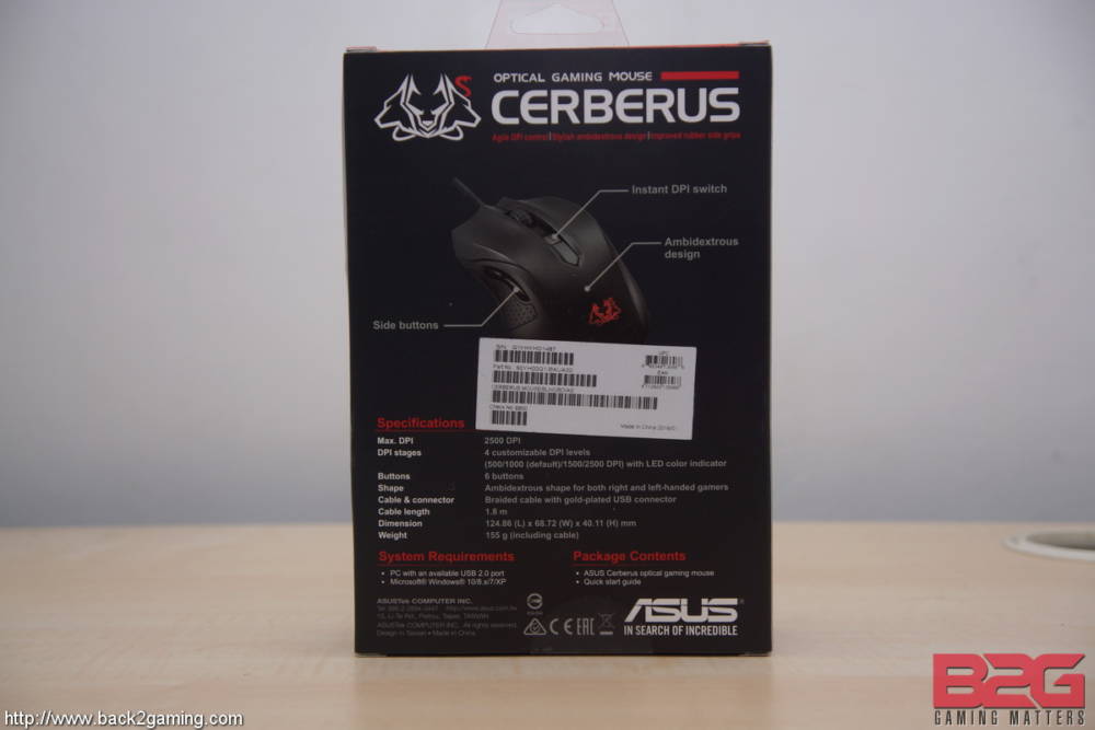 ASUS Cerberus Gaming Mouse Review - Back2Gaming